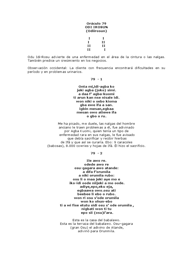 Odi Iroso | PDF | Adivinación | Religiones religiosas