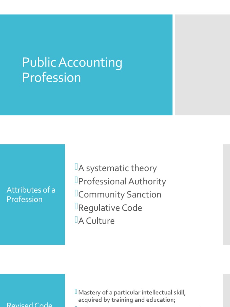 Public Accounting Profession | Download Free PDF | Certified Public ...