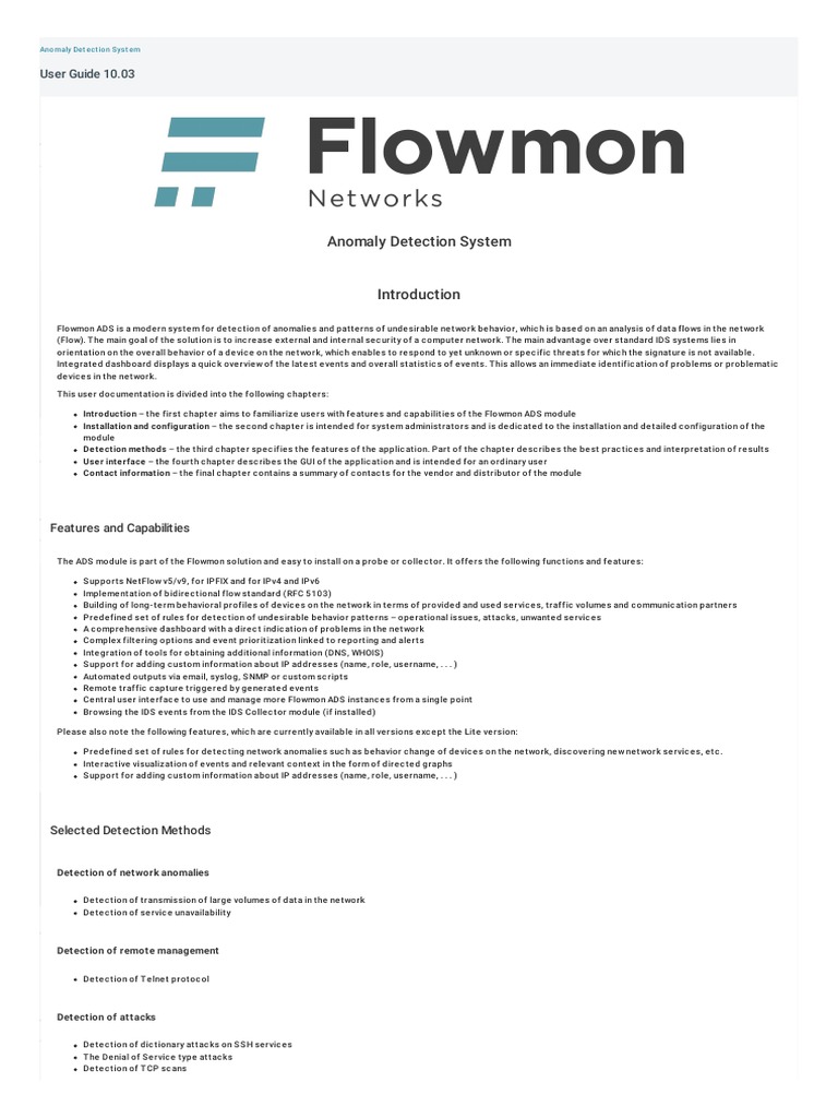 Flowmon Ads Userguide en | PDF | Network Layer Protocols | Internet Protocols