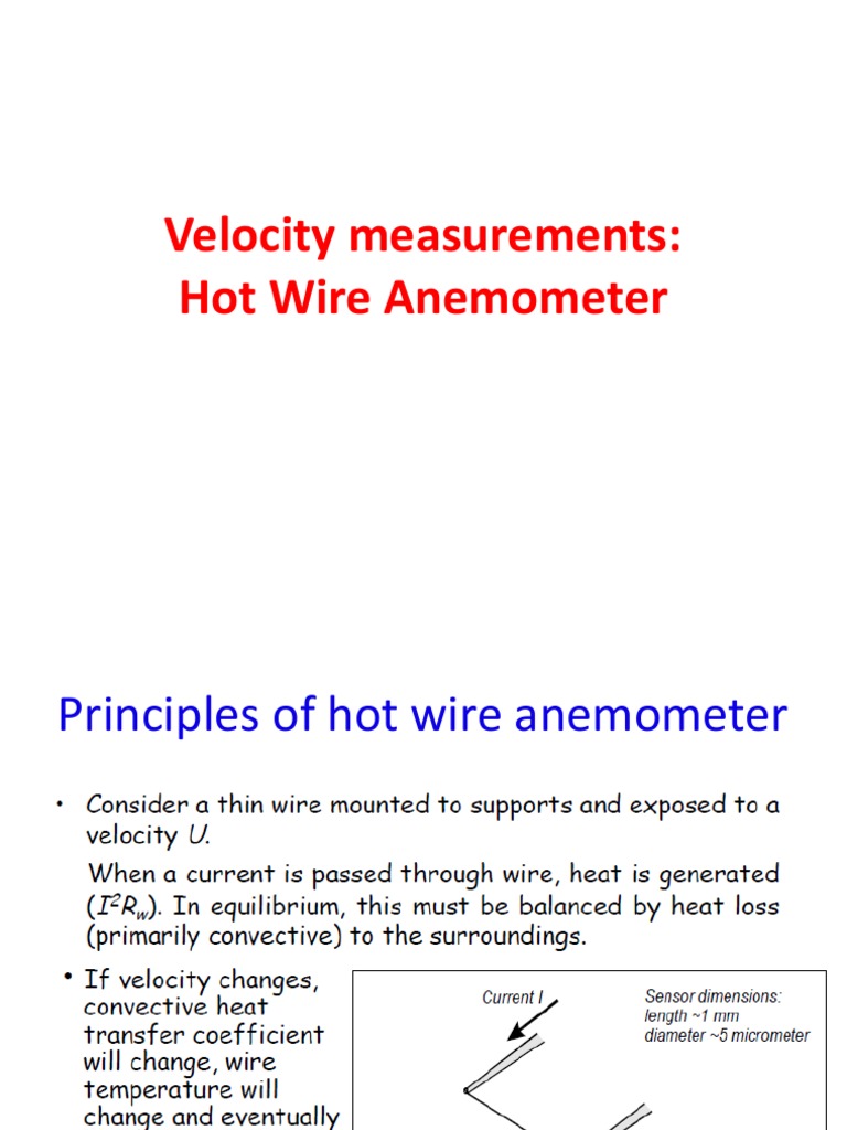 Hot Wire Anemometer | PDF | Heat Transfer | Electrical Resistance And ...