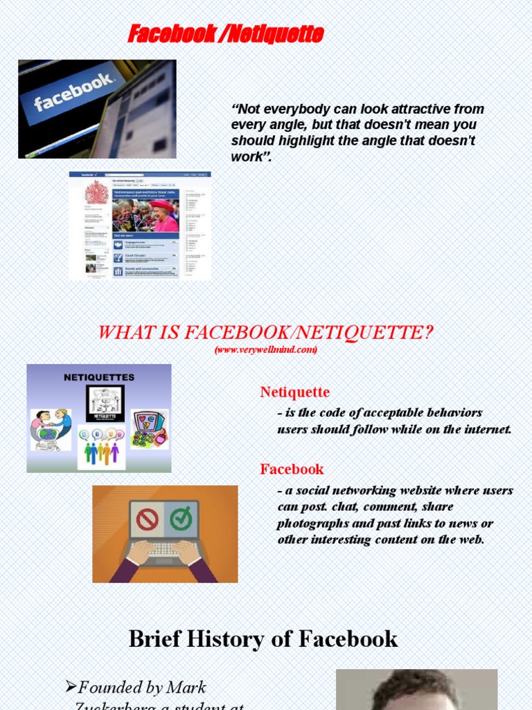 Facebook Netiquette | Download Free PDF | Facebook | Social Networking ...
