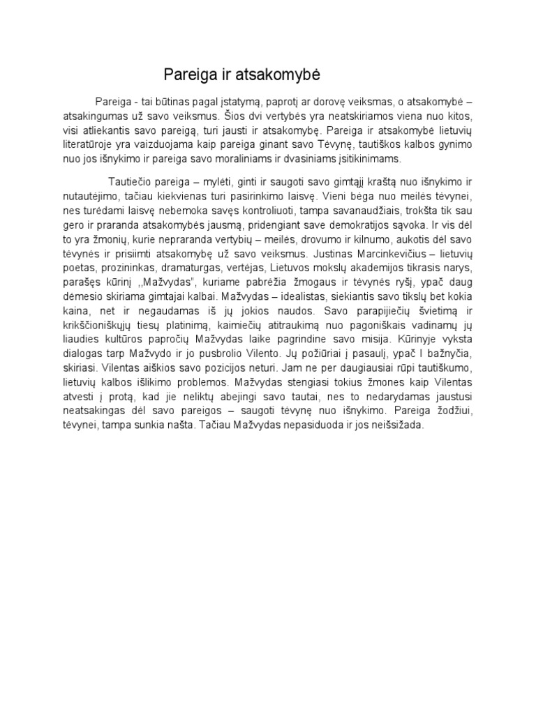 Pareiga Ir Atsakomyb1 | PDF