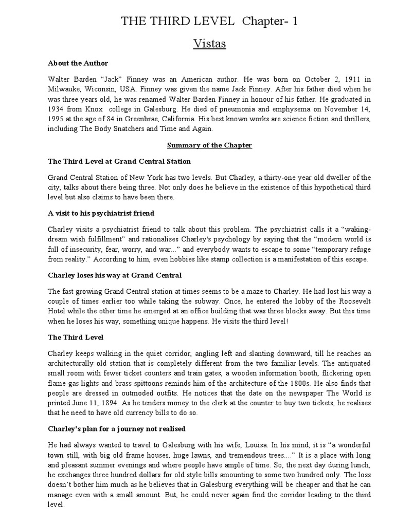 THE THIRD LEVEL Chapter | PDF