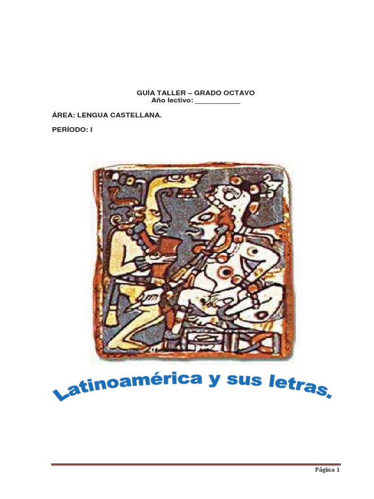 Guía de Literatura Latinoamericana 8º Grado | PDF | Teatro ...