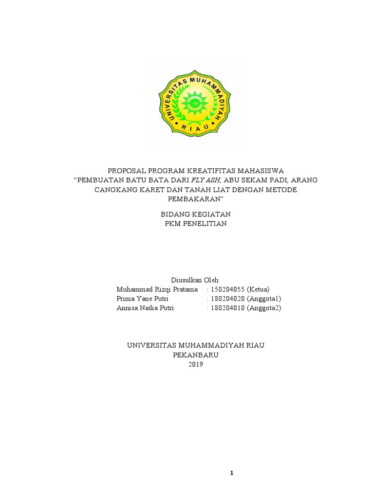 PKM Batu Bata - MUHAMMAD RIZQI PRATAMA - MUHAMMAD RIZQI PRATAMA | PDF