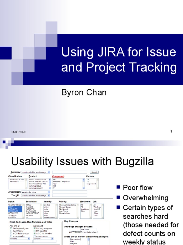 Using JIRA For Issue and Project Tracking: Byron Chan | PDF
