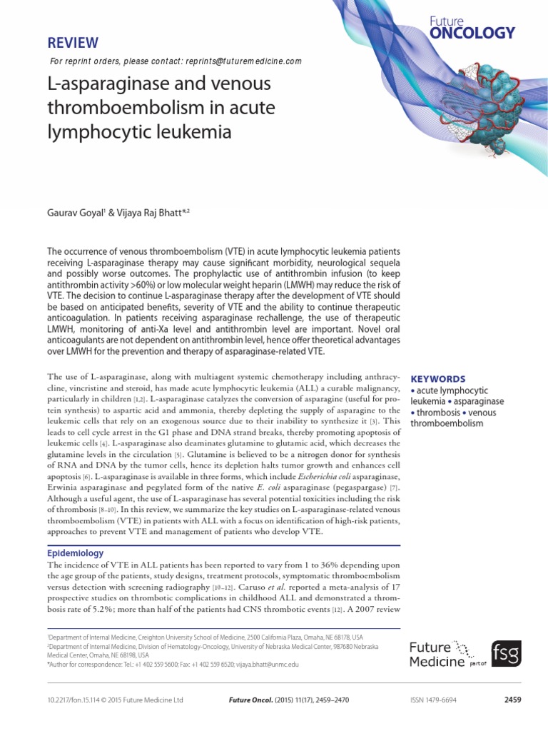 Leunase and Trombolism | Download Free PDF | Thrombosis | Body Fluids