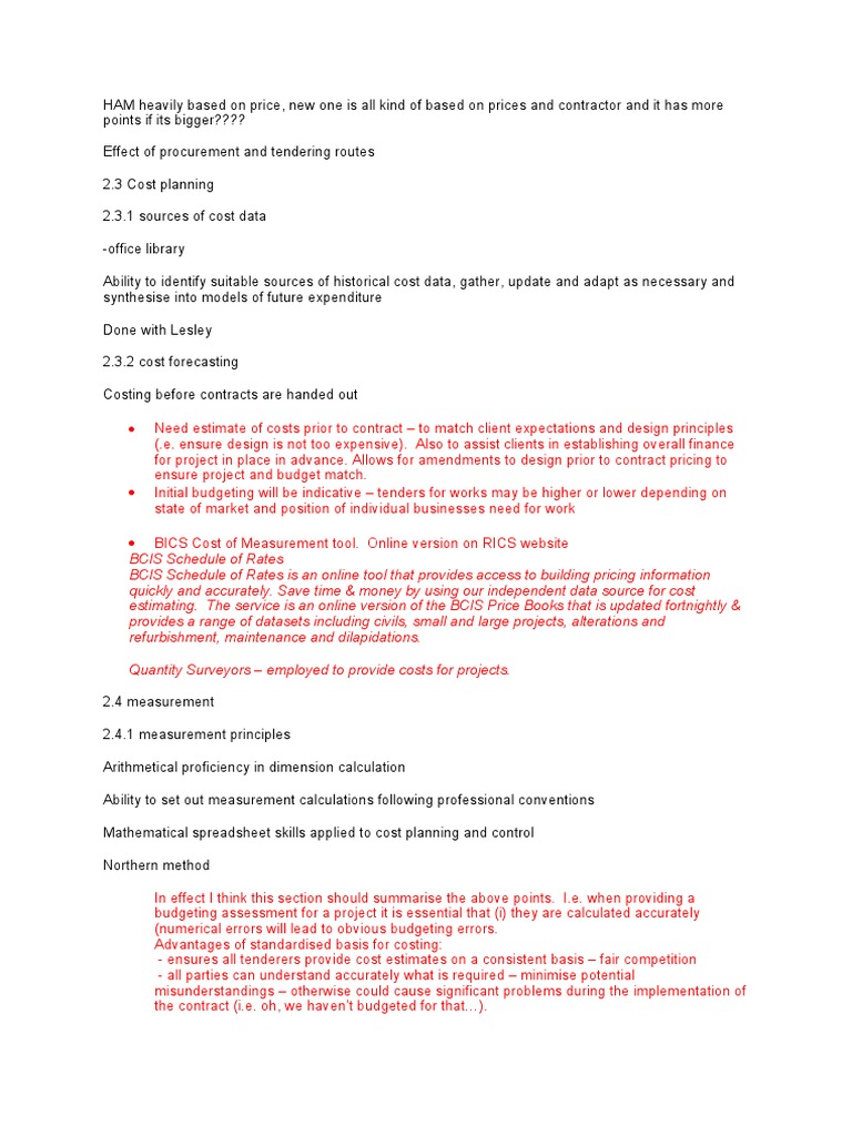 Cost Control Notes | PDF | Cost Accounting | Budget