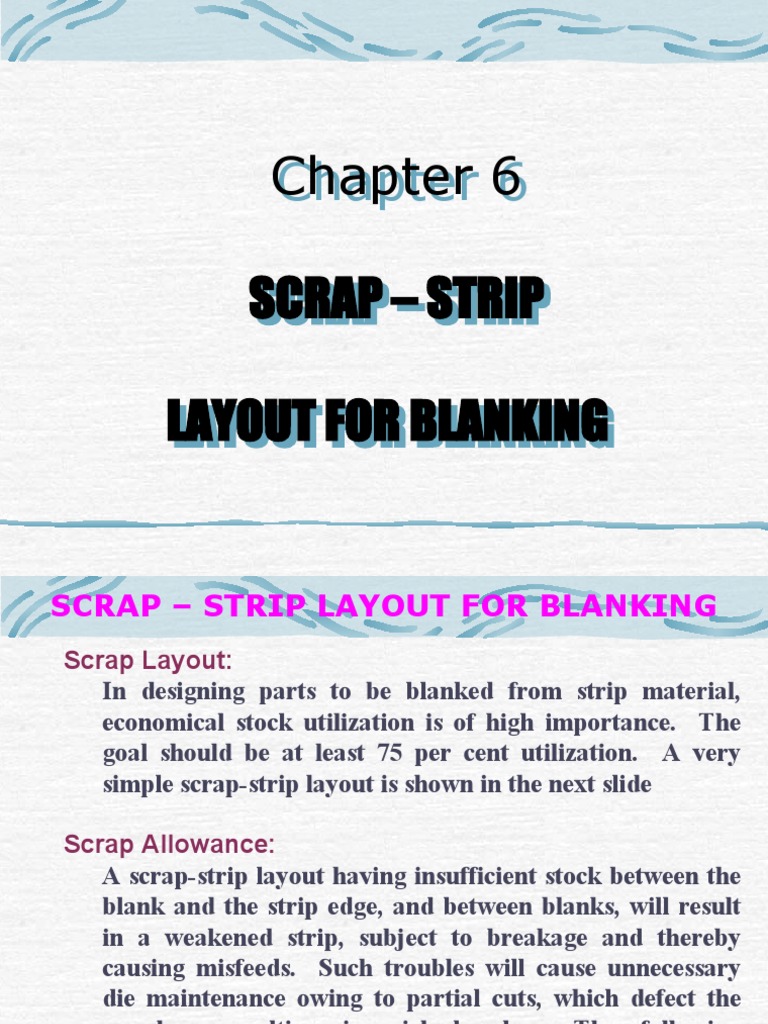 Scrap - Strip Layout For Blanking | PDF | Mechanical Engineering ...