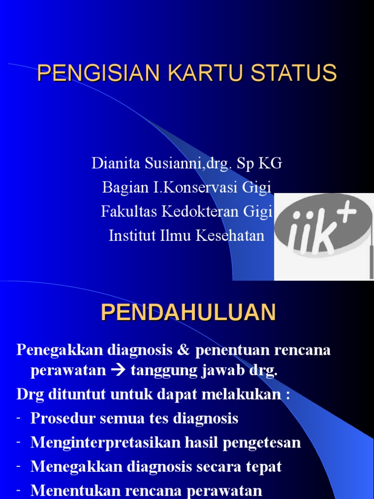 Pengisian Kartu Status | PDF
