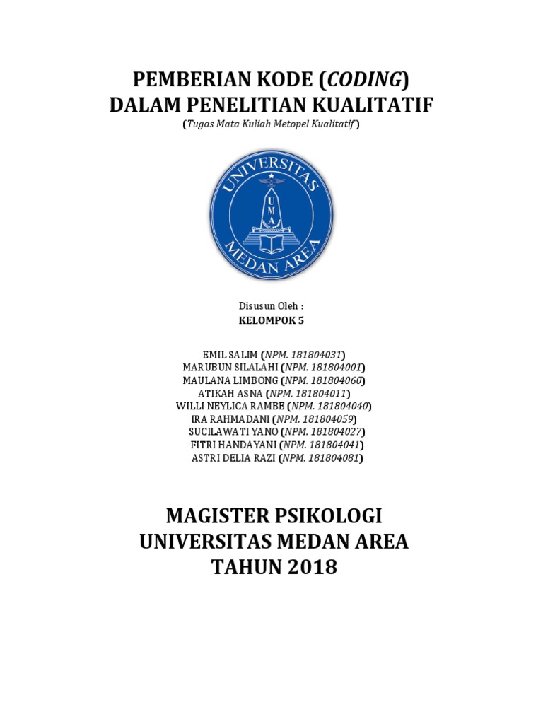 Pengkodean Kualitatif Coding PDF | PDF
