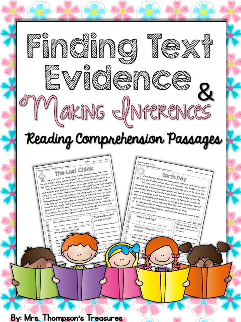 2 - Spring Reading Comprehension - Text Evidence & Inference | PDF ...
