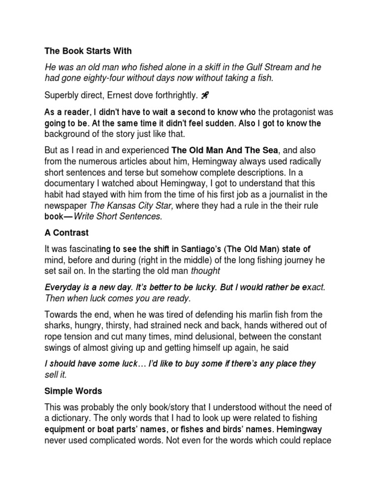 Hemingway's Writing Style | PDF