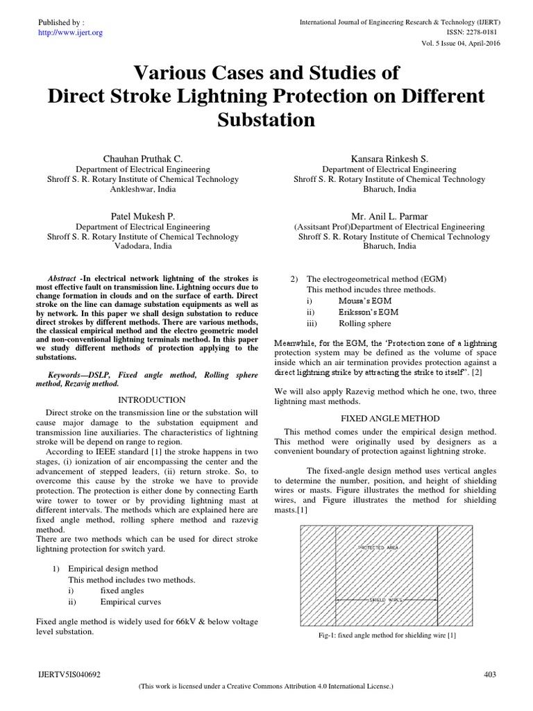 Various Cases and Studies of Direct Stroke Lightning Protection On ...