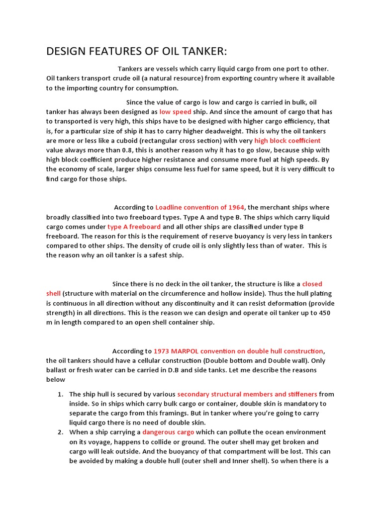 Design of Crude Oil Tanker | PDF | Oil Tanker | Ships