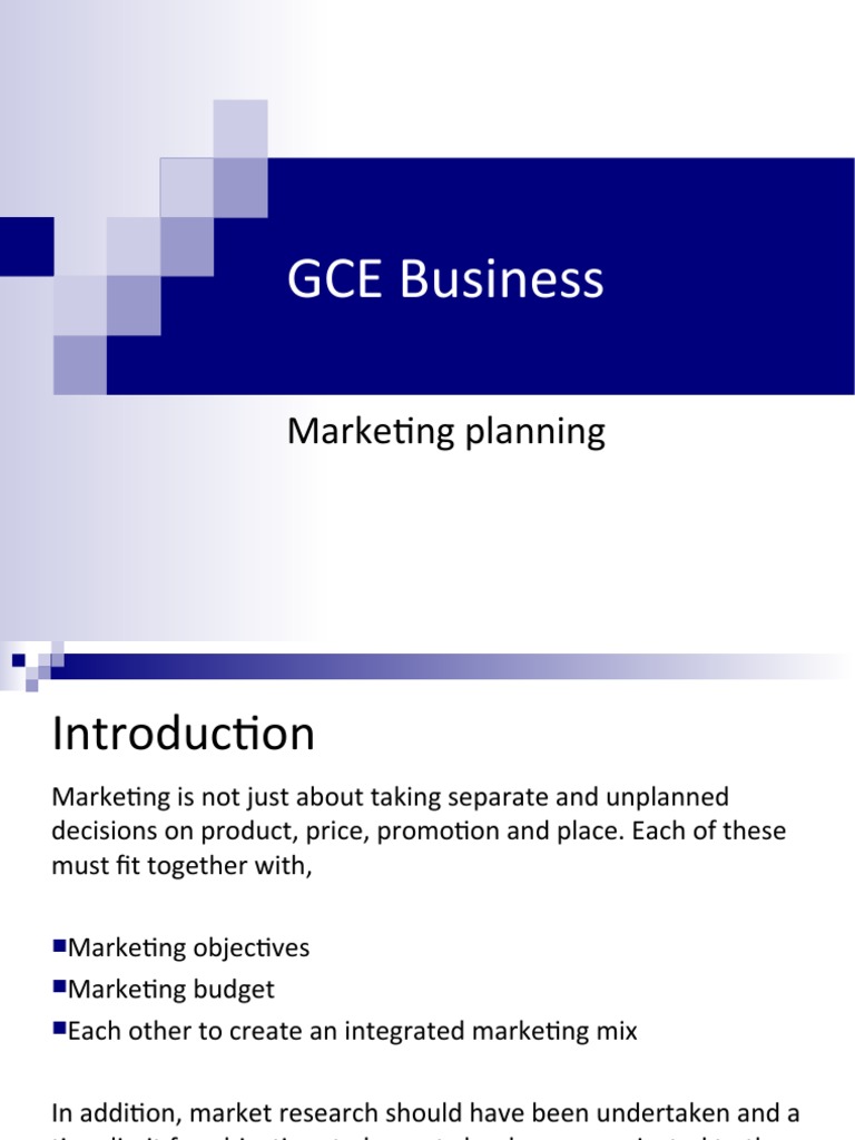 GCE Business Marketing Planning-Completed | PDF | Research And ...