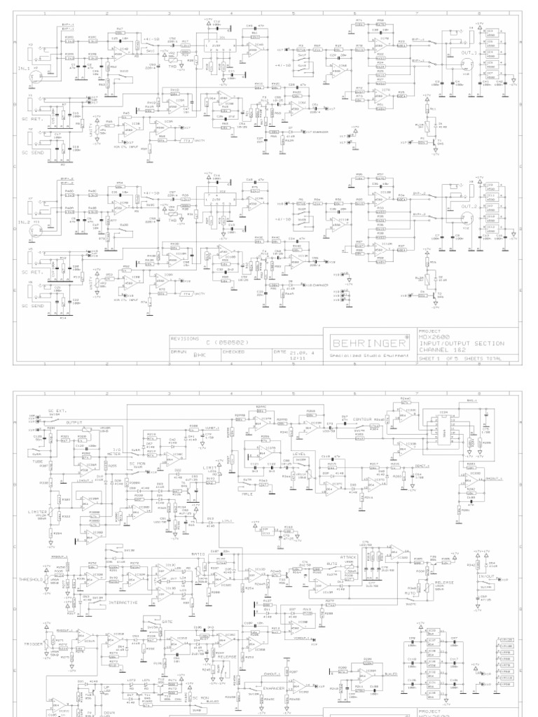 Hfe Behringer mdx2600 Schematic PDF | PDF