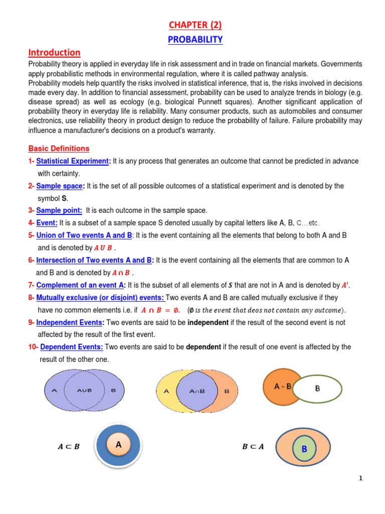 (2-A) Axioms of Probability PDF | PDF | Epistemology Of Science ...