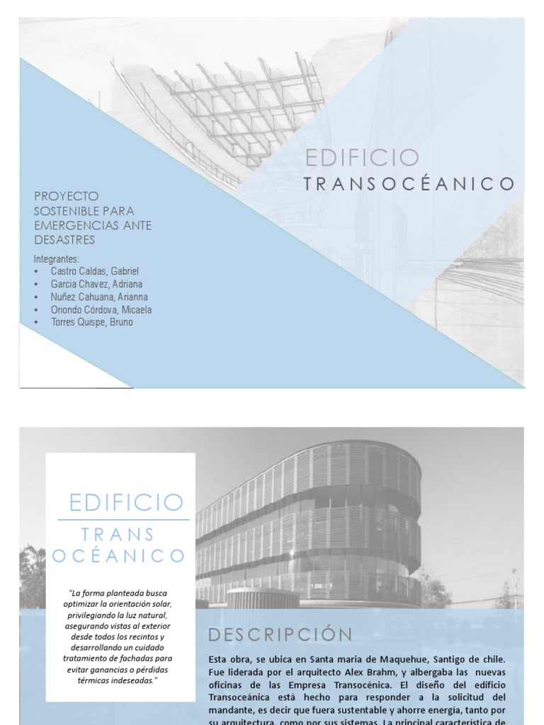 Edificio Transocéanico - Analisis | PDF | Diodo emisor de luz | Encendiendo
