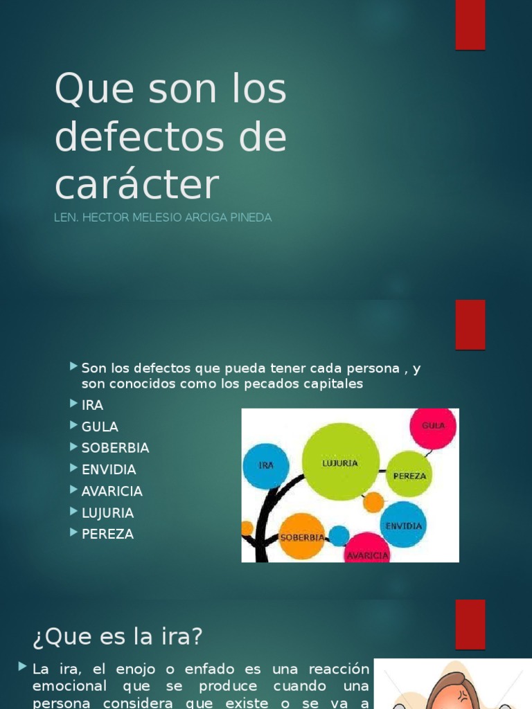 Defectos de Caracter | PDF | Envidia | Orgullo