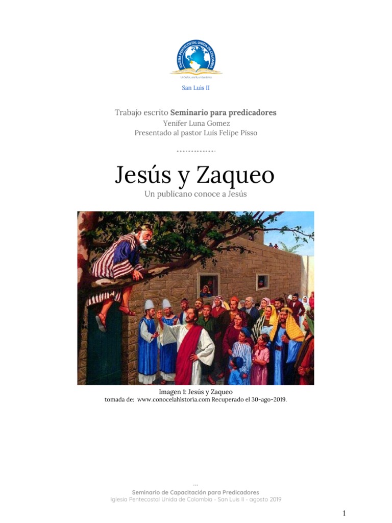 Jesús y Zaqueo PDF | PDF | Evangelio De Lucas | Jesús