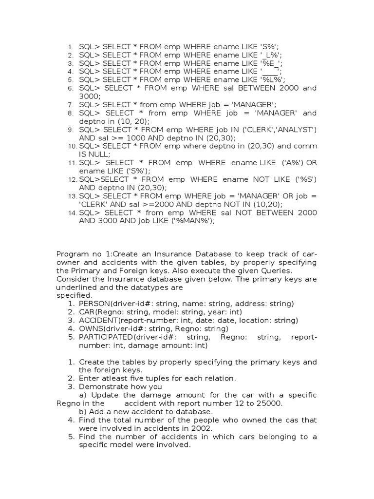 SQL - Answers Assignment-1 | PDF | Information Science | Data Model