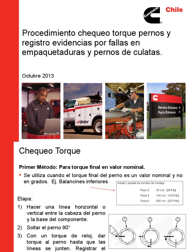 Procedimiento Break Away Torque | PDF