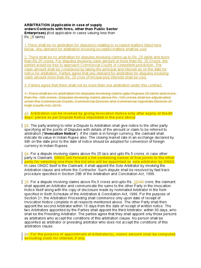 Arbitration Clause | PDF | Arbitral Tribunal | Arbitration