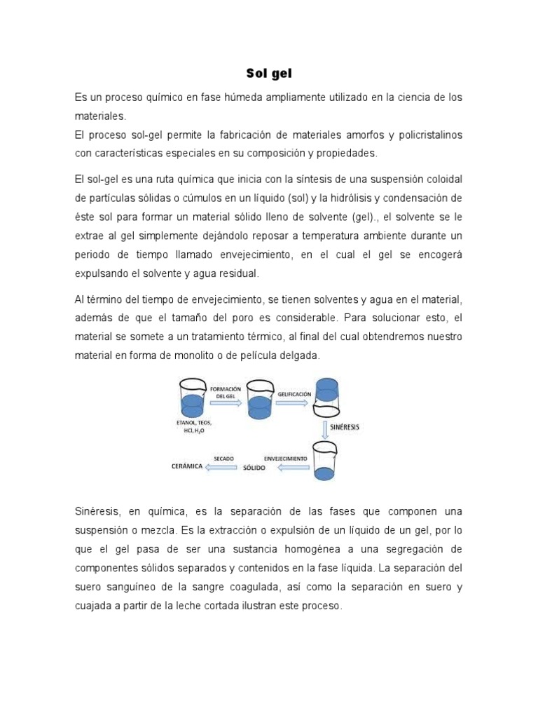 Sol Gel | PDF