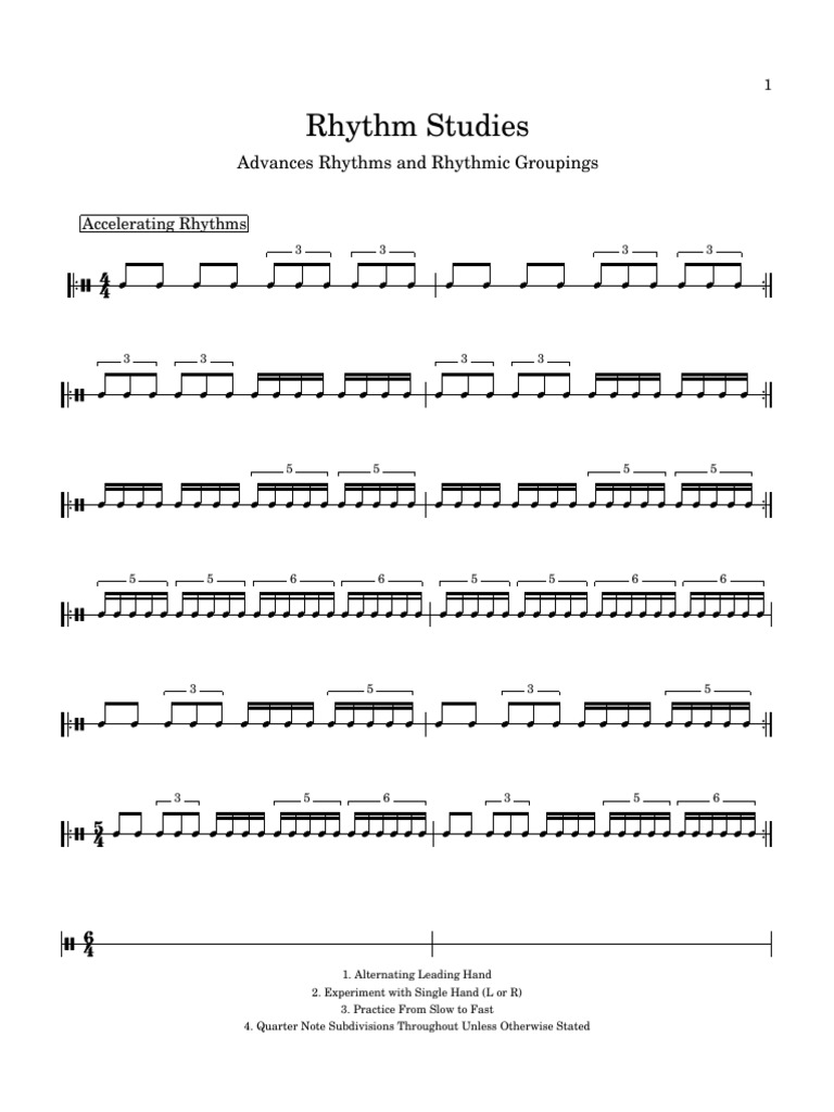 Rhythm Studies and Grouping Techniques | PDF