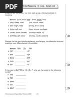 Year 7 CAT4 Practice Questions | PDF