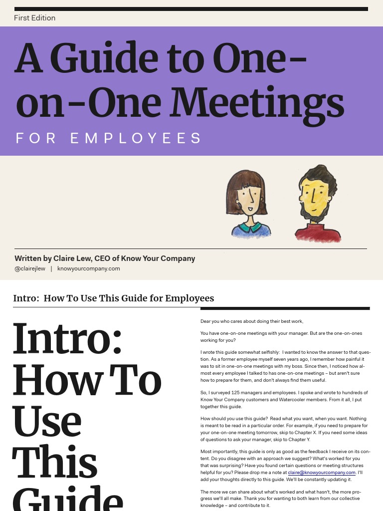 Guide To One-on-Ones For Employees | Download Free PDF | Leadership ...