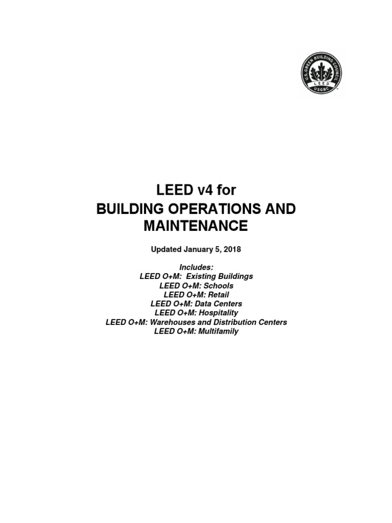 Leed v4 For Building Operations and Maintenance | PDF | Leadership In ...