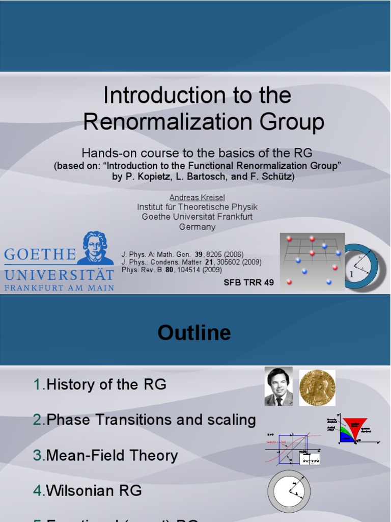 Introduction To The Renormalization Group: Hands-On Course To The Basics of The RG | PDF ...