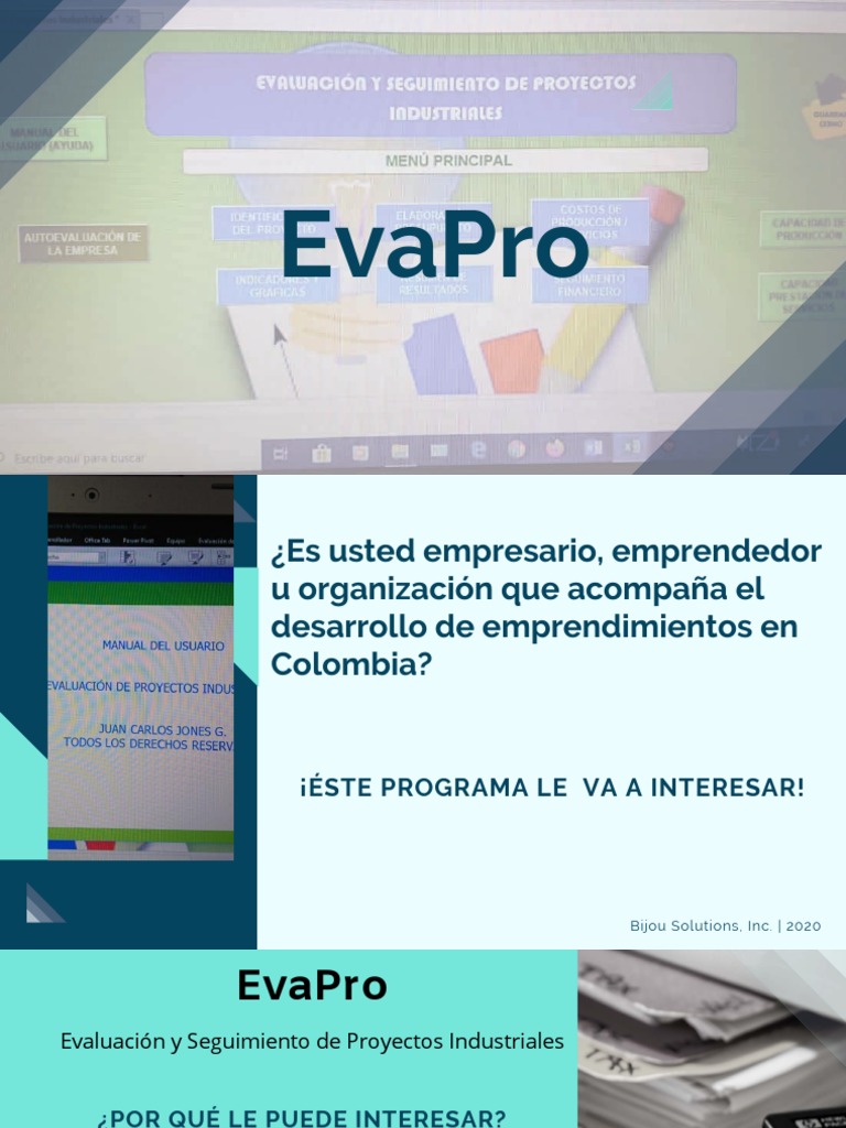 EvaPro Presentación | PDF | Iniciativa empresarial | Business