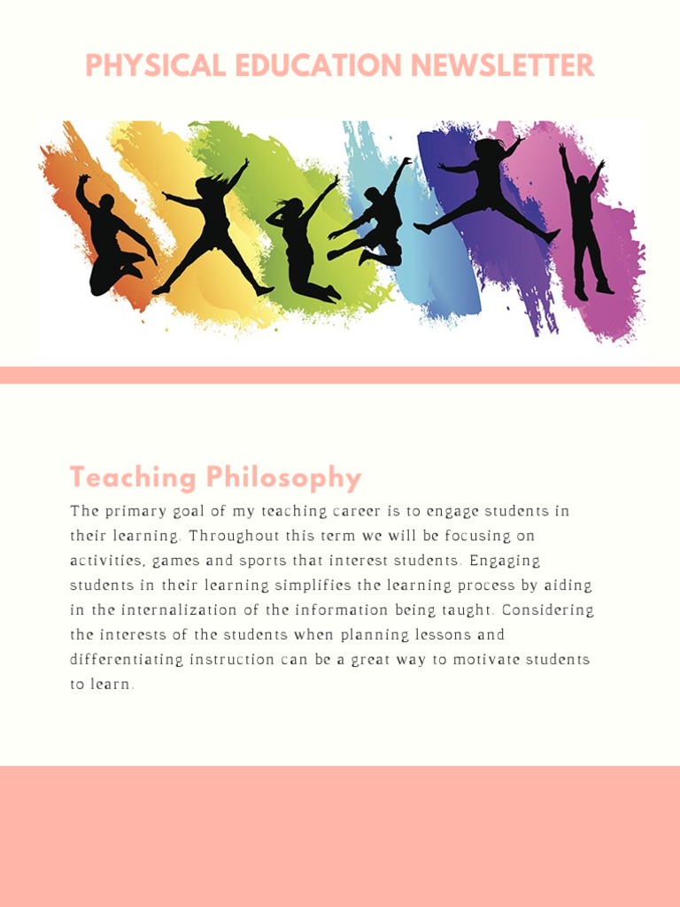 Newsletter | PDF | Physical Education | Educational Assessment