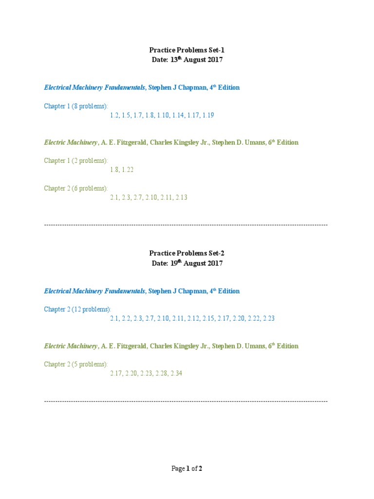 Practice Problems - EE380 | PDF