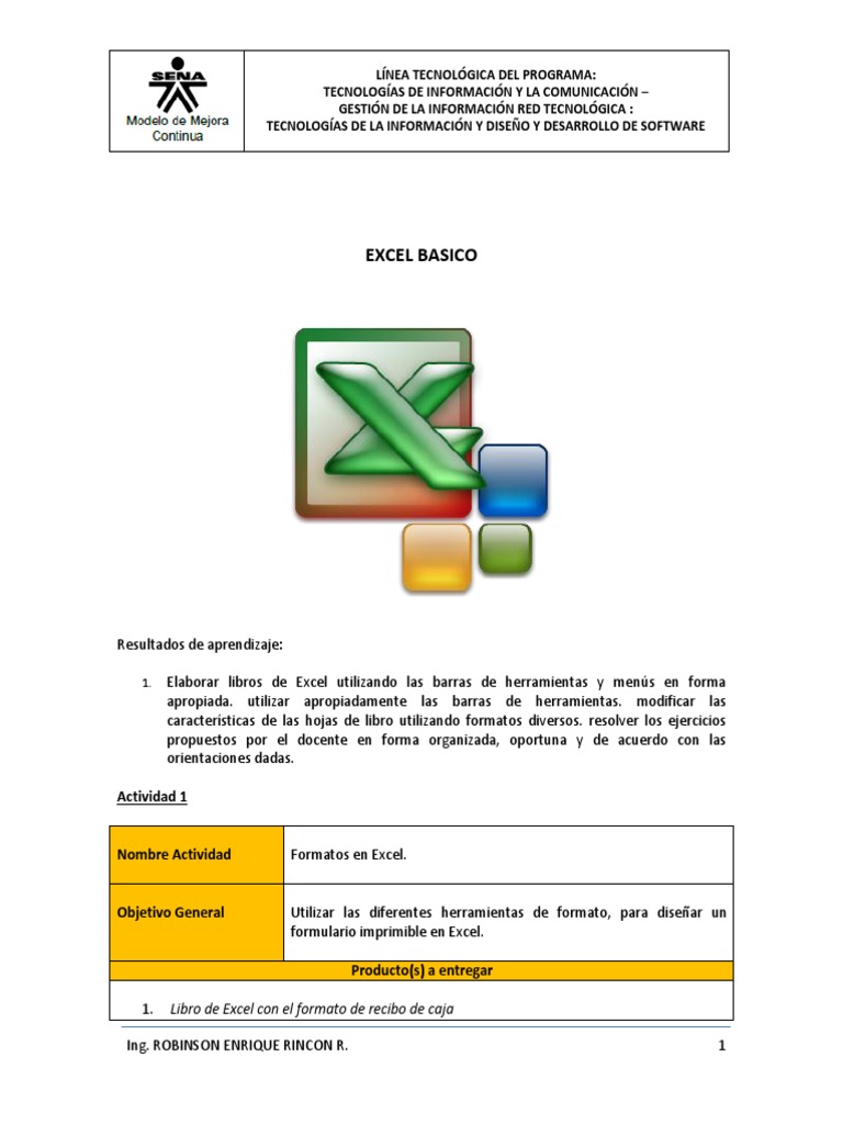 Formato de Recibo en Excel Básico | PDF | Microsoft Excel | Diseño