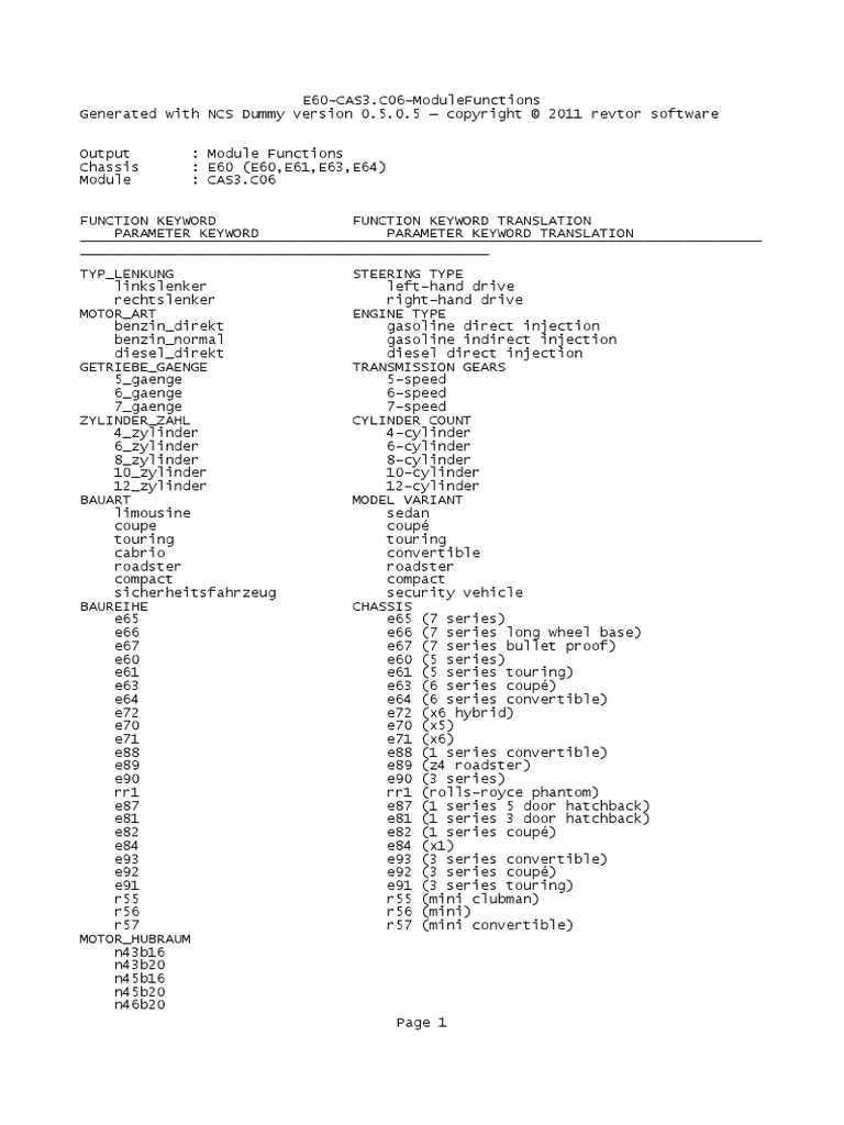 E60-CAS3 Module Functions | PDF | Car Manufacturers | Land Vehicles