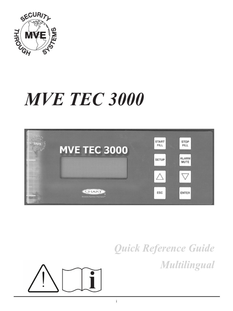Tec 3000 Quick Reference Guide | PDF | Menu (Computing) | Menu