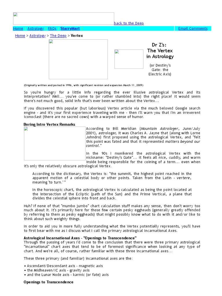 Vertex in Astrology | PDF | Astronomy | Astrology