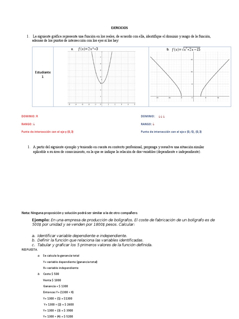 Ejercicios Calculo (850) ........................ | PDF | Función (Matemáticas) | Funciones y mapeos
