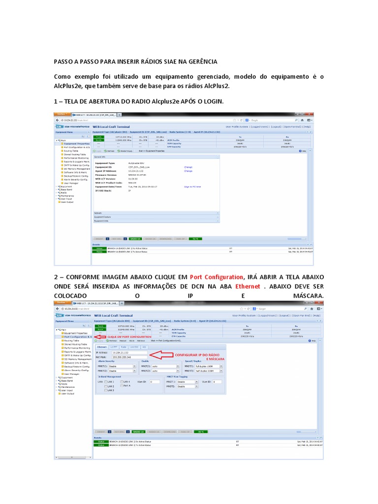 Guia de Configuração de Rádios SIAE | PDF