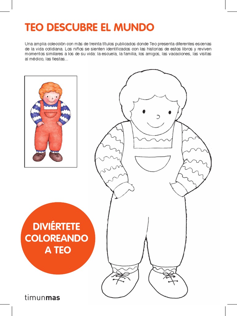 1 Lamina Colorear Teo KeepReadingEnCasa | PDF