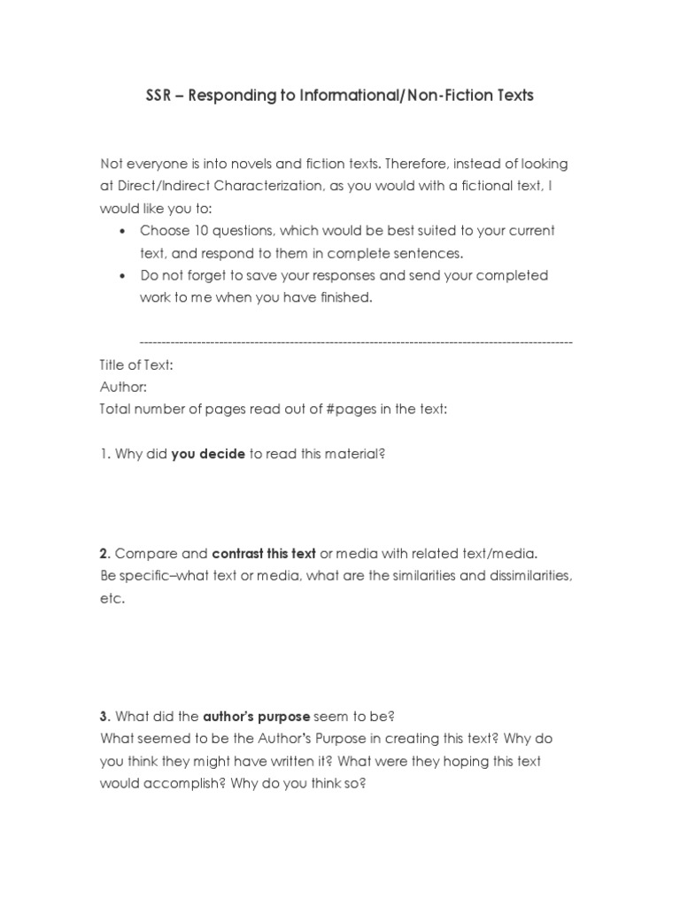 Analyzing Non-Fiction Texts | PDF | Psychological Concepts | Communication
