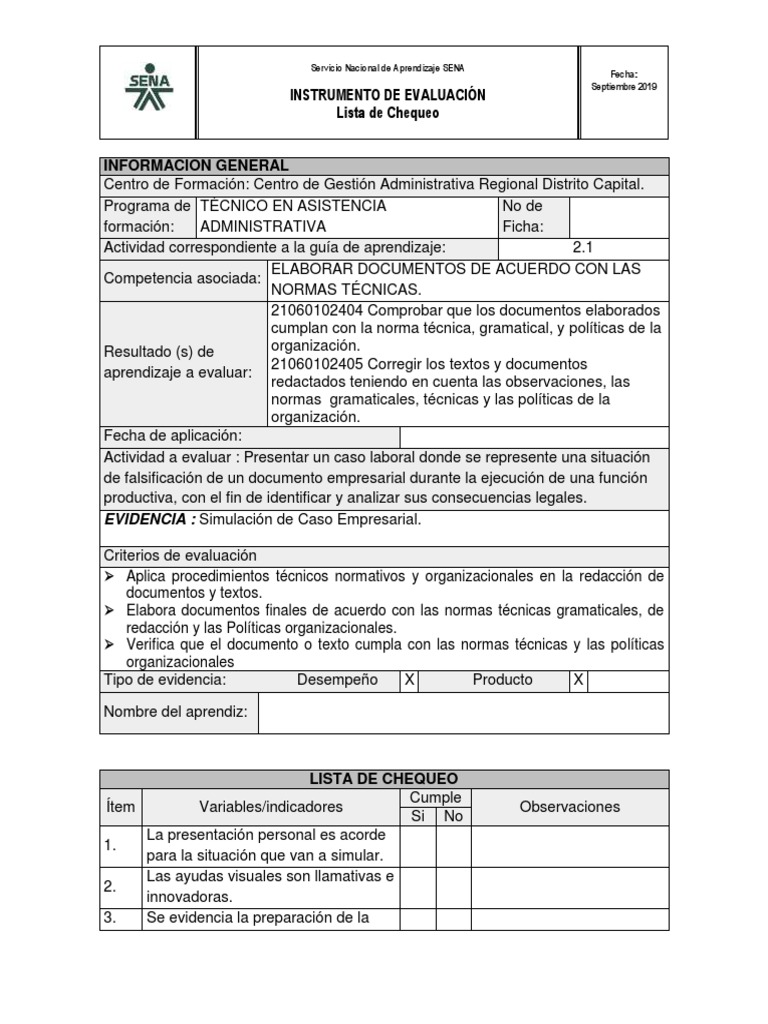 Guía 2.1 Caso Simulación - Producir Documentos Act. 3 | PDF | Simulación | Evaluación