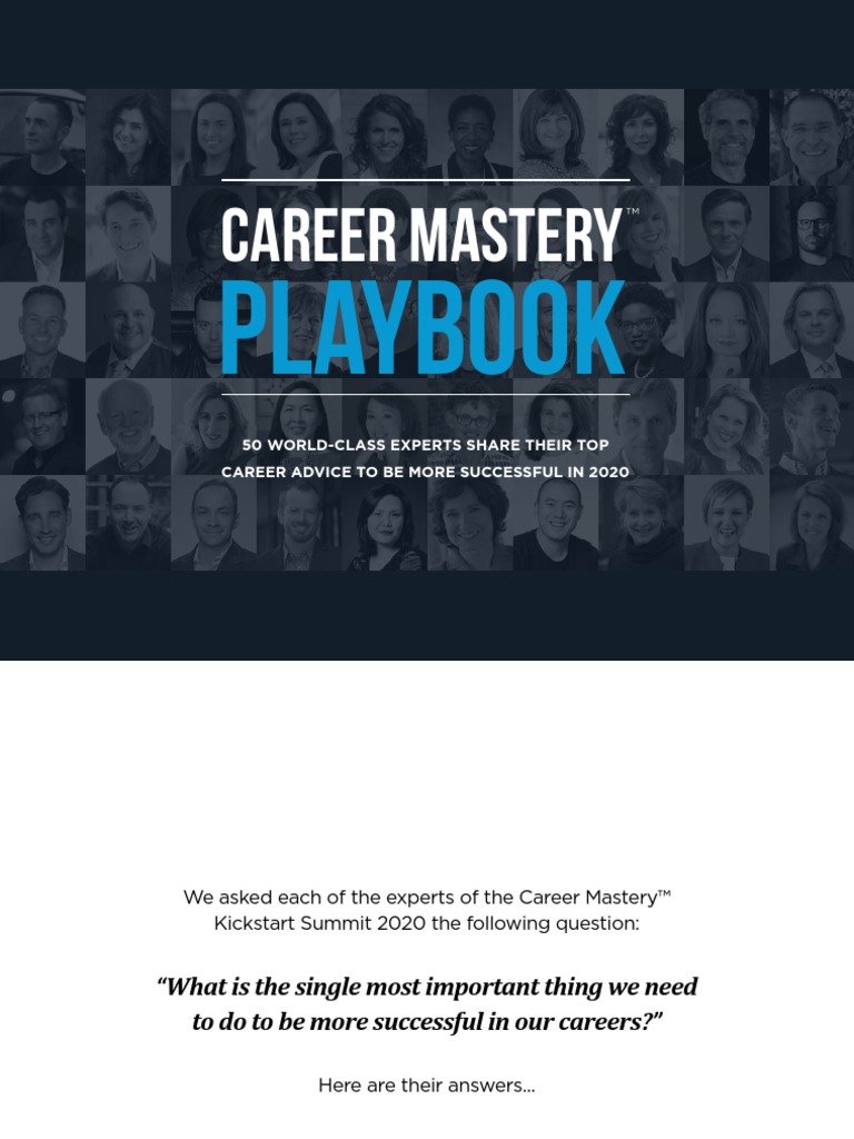 Career Mastery Playbook 2020 PDF | PDF | Linked In | Résumé