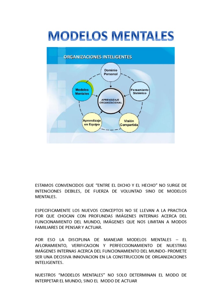 1.-Modelos Mentales | PDF | Mente | Epistemología
