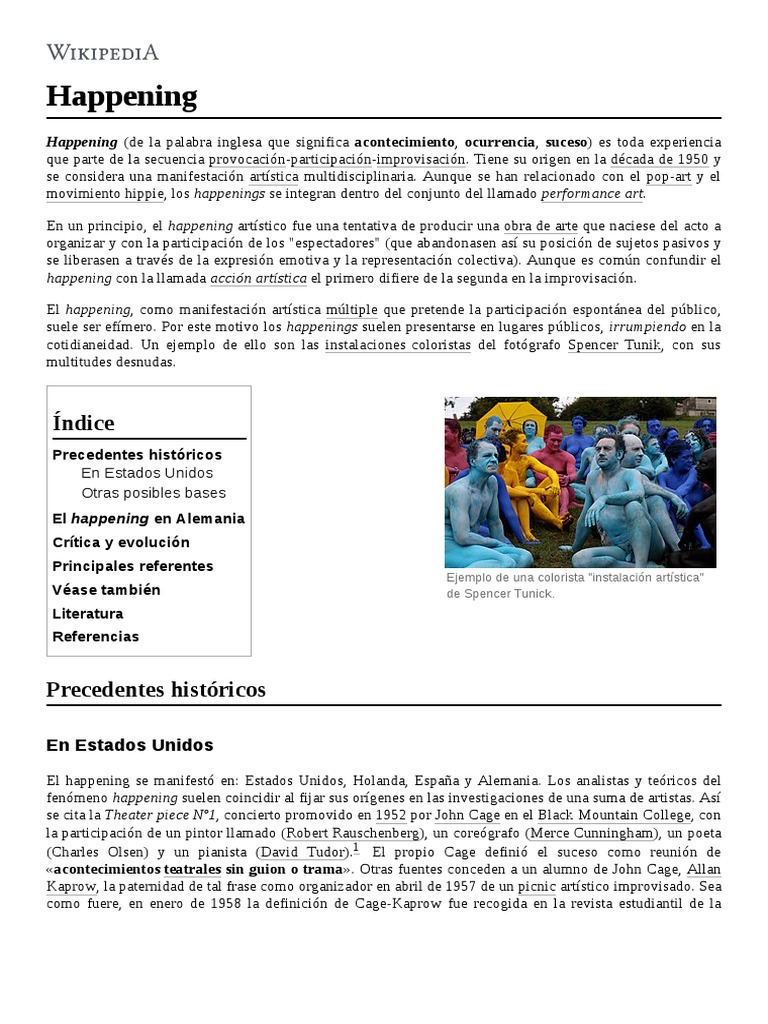 Happening | PDF | Arte contemporáneo | Arte de performance