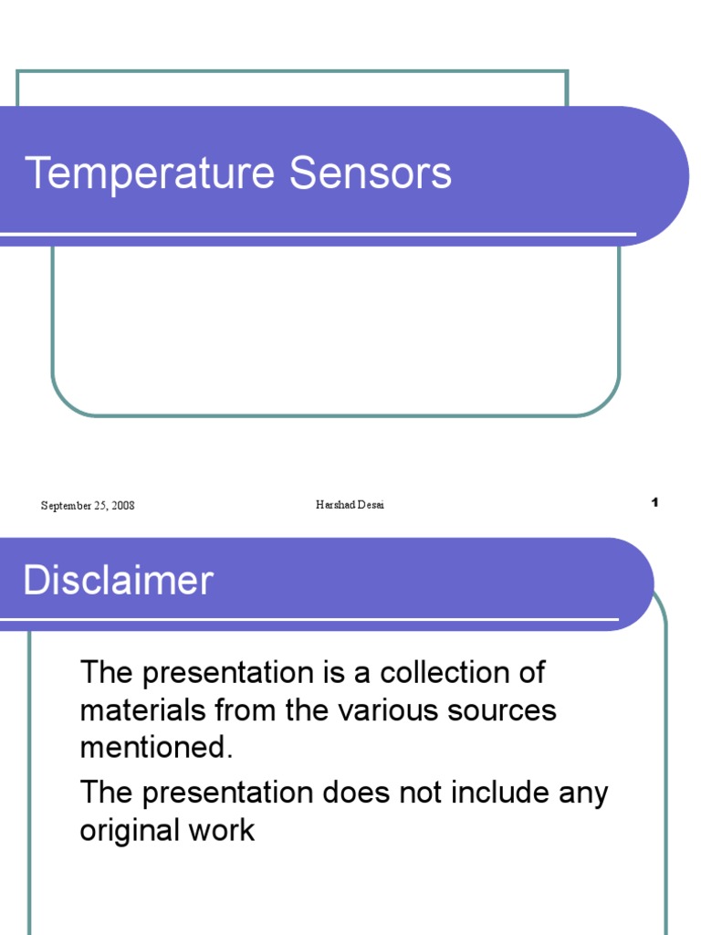 Overview of Temperature Sensors | PDF | Thermocouple | Electrical ...